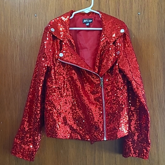 JoJo Siwa | Jackets & Coats | Red Sequin Jacket | Poshmark